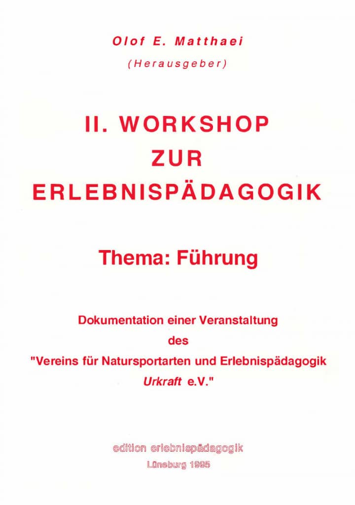 II. Workshop zur Erlebnispädagogik - ZIEL-Verlag